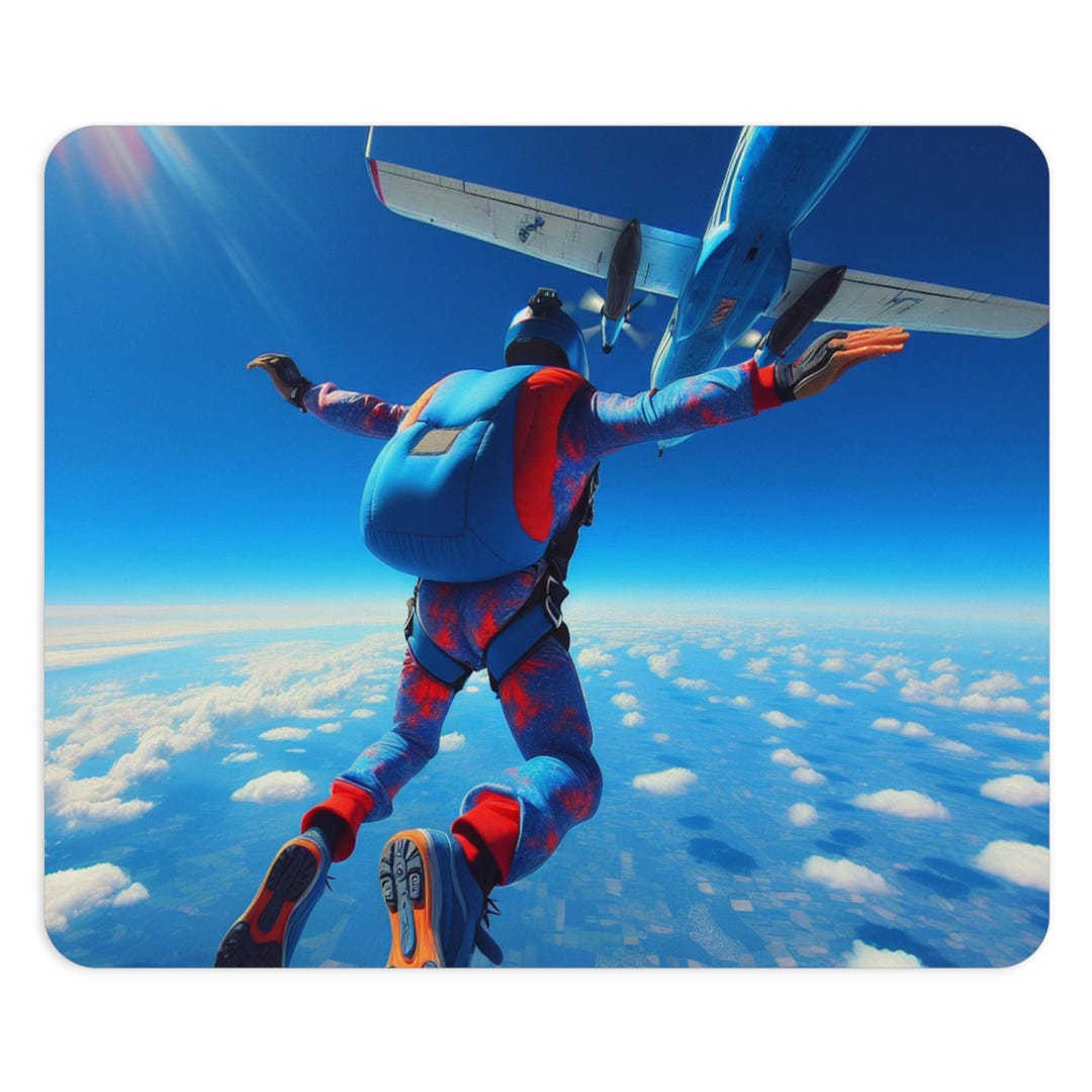 Skydiving Adventure Mouse Pad | Gaming Desk Accessory, Gift for ...