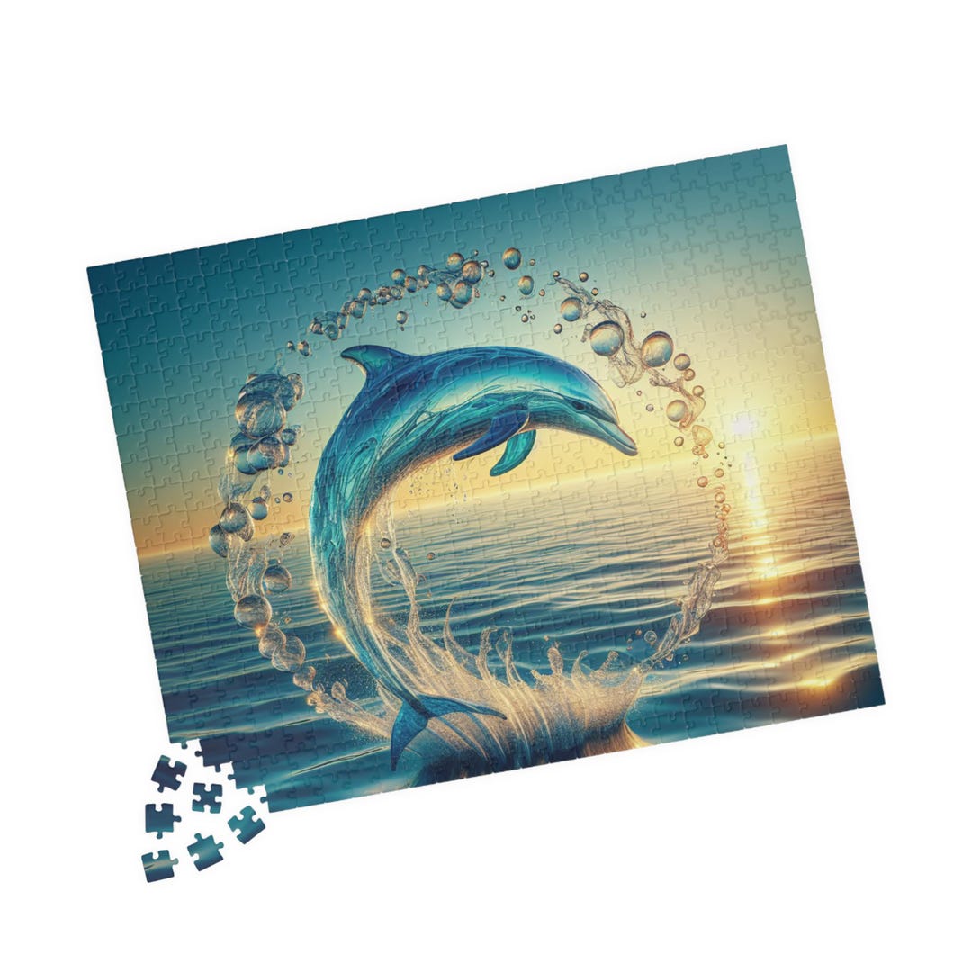 Dolphin Ocean Puzzle, 520 or 1014 Piece Jigsaw Puzzle, Relaxing Home ...
