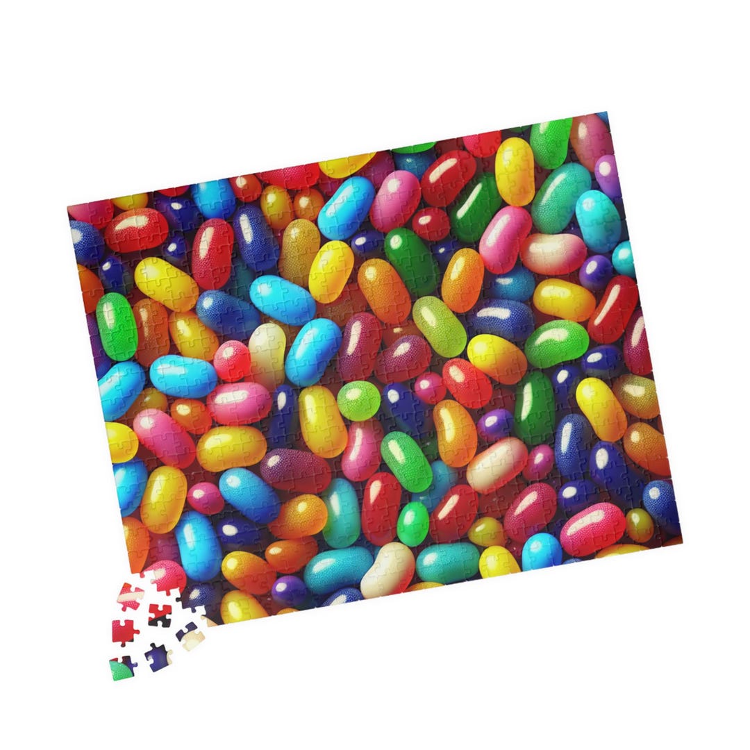 Colorful Jelly Bean Puzzle, Fun Family Activity, Gift for Kids and ...