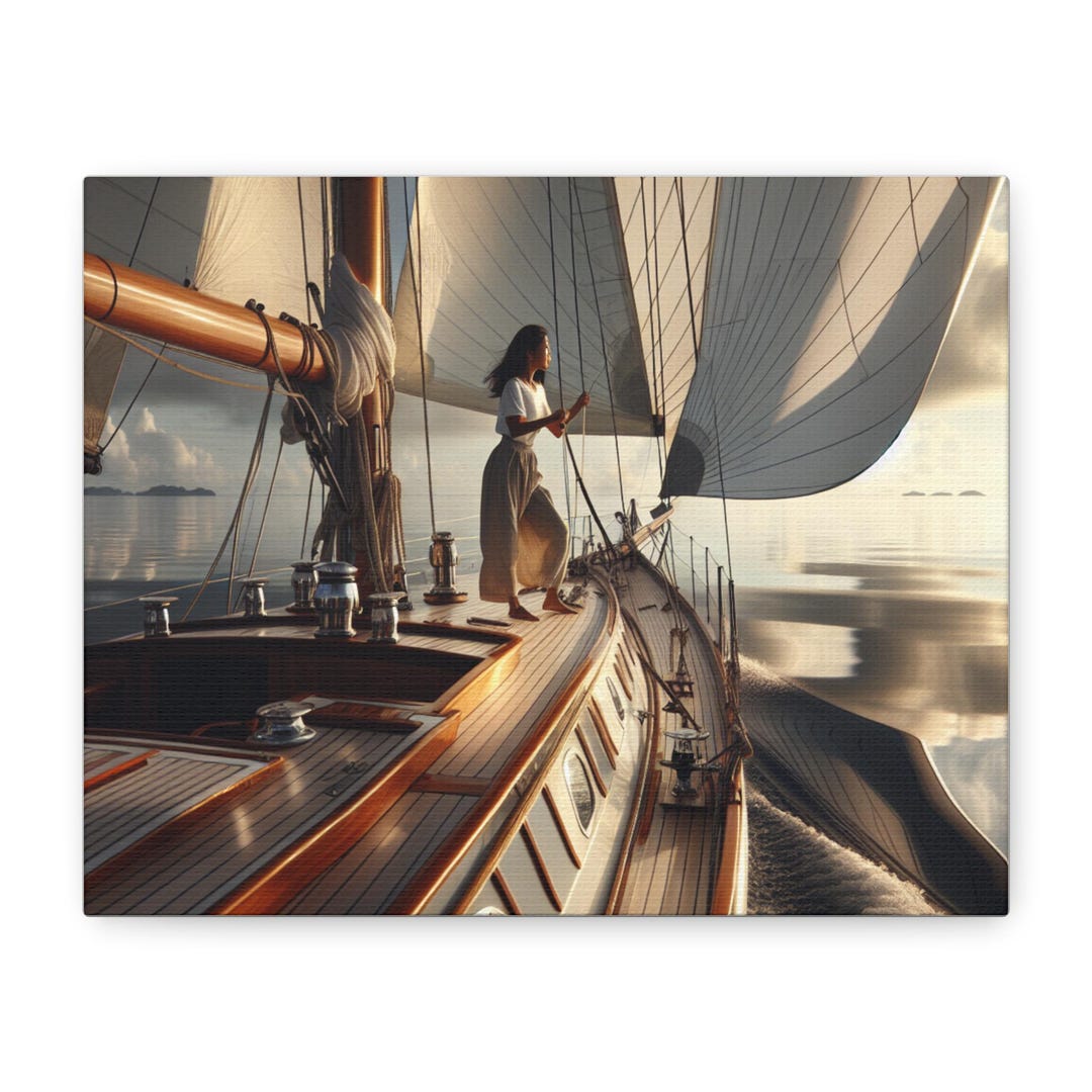 Sailing Themed Canvas Art - Nautical Décor for Home, Sailboat Wall Art ...