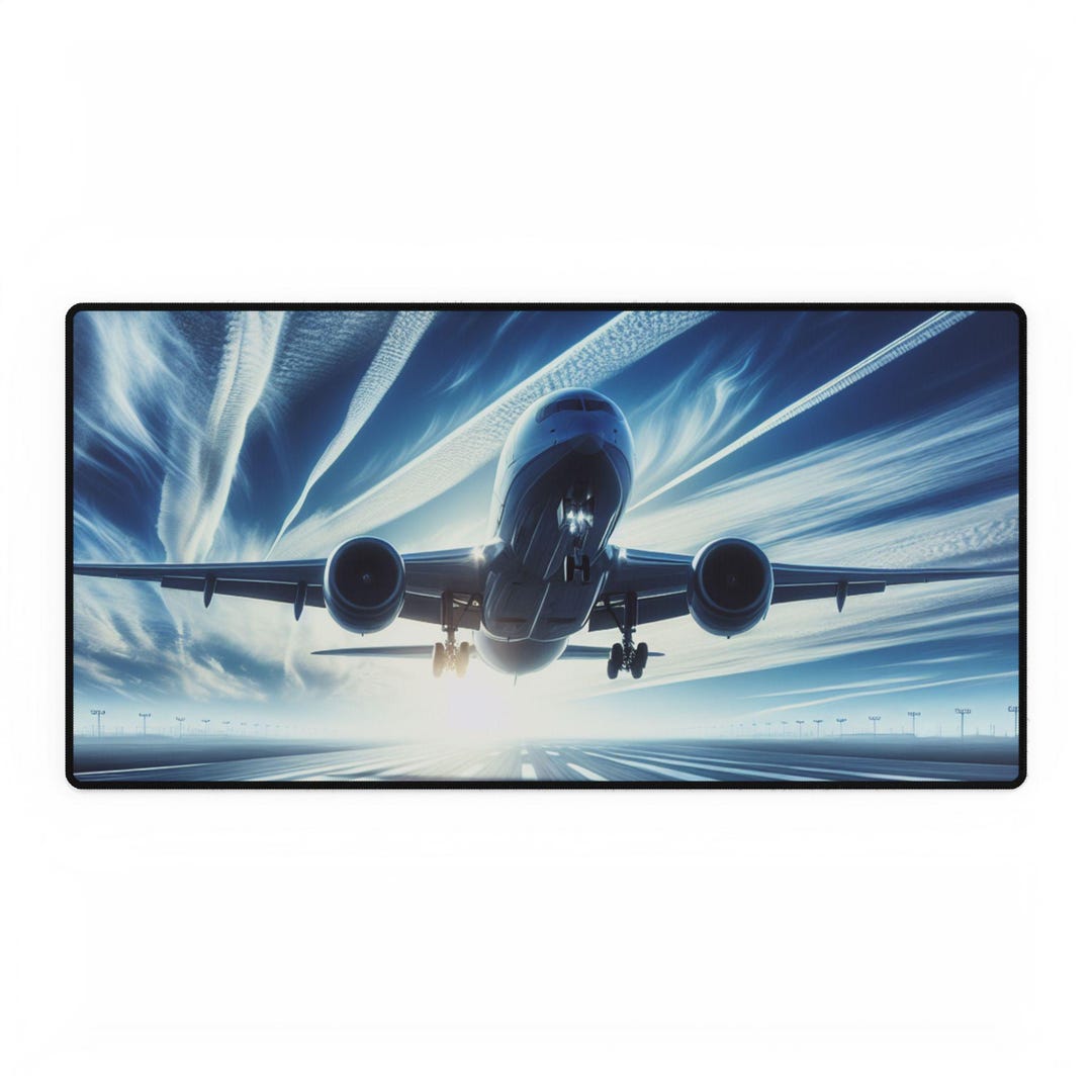 Airplane Desk Mat: Aviation Decor, Stylish Workspace Accessory - Etsy