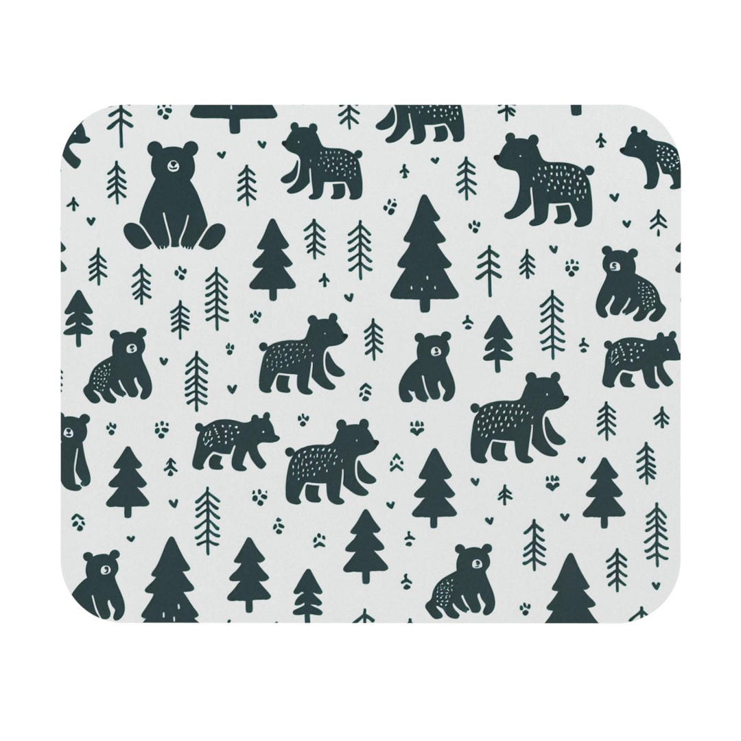 Mouse Pad (rectangle), Bear Design, Camping Lover, Wildlife, Gift for ...
