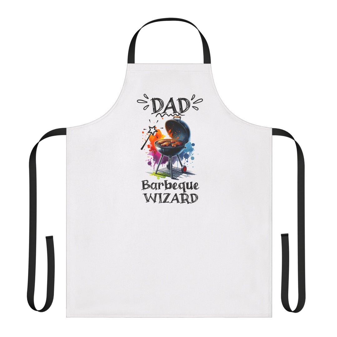 Barbecue Wizard Apron for Dad: Polyester Canvas Grilling Gift - Etsy