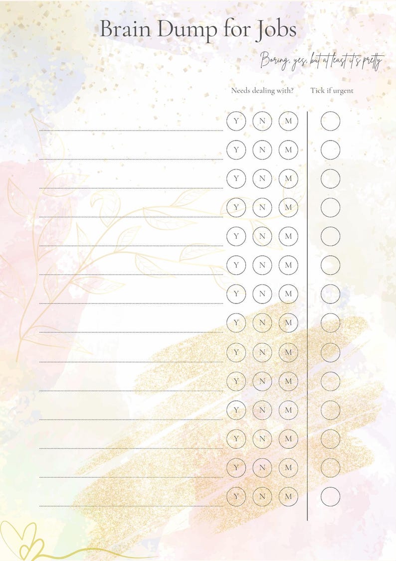 Printable Habit Tracker and Brain Dump Duo | A4/A5 PDF Organizers for ...