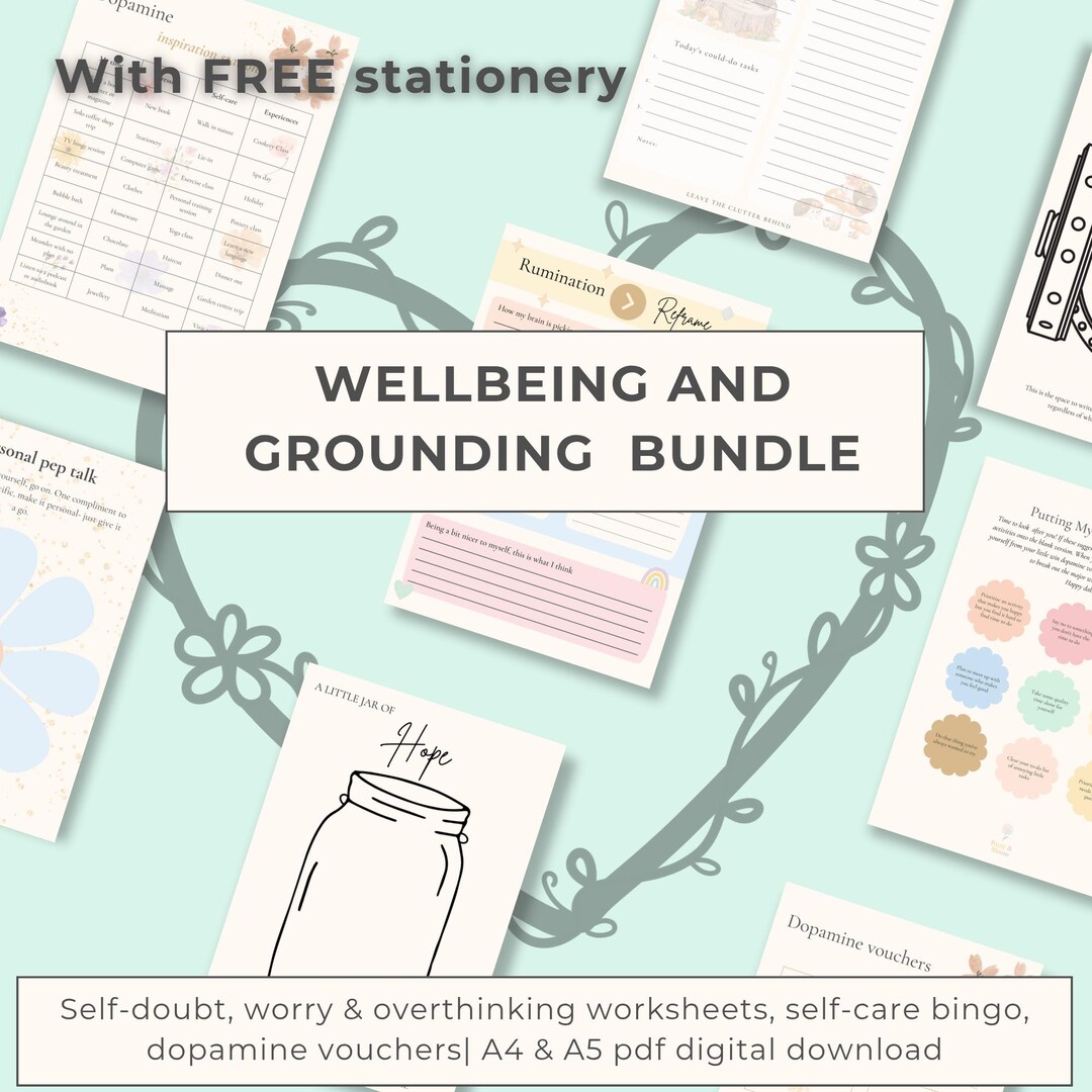 Printable Self Care Bundle | Worksheets for Wellbeing & Overcoming ...