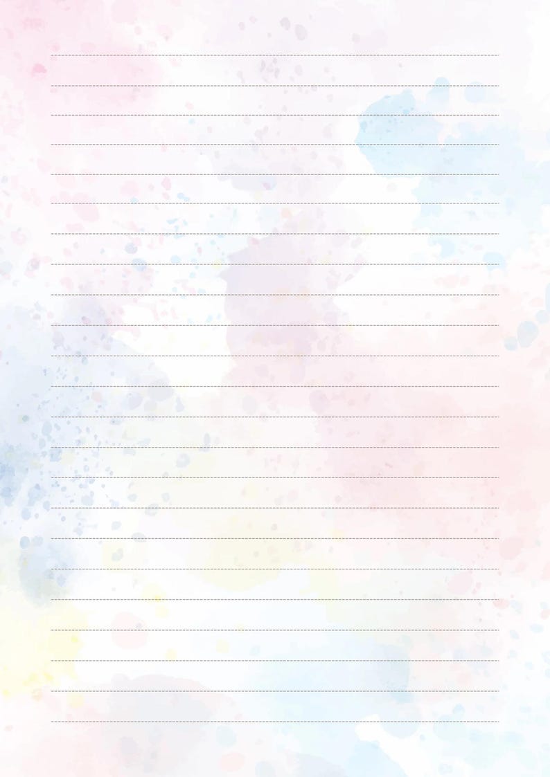 Pastel Lined Paper Stationery Bundle: Scrapbooking, Journalling ...