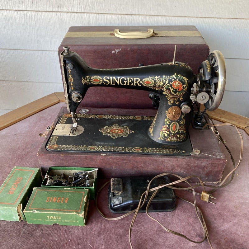 Antique Singer Pedal Sewing Machines - Etsy