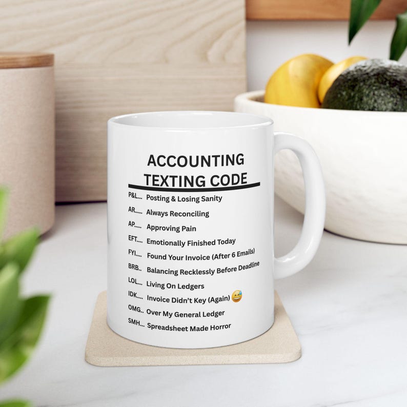 Accounting Texting Code Mug, Accountant Gift for CPA Office, Accounting ...