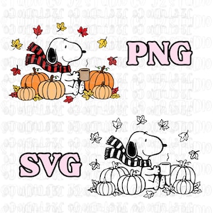 snoopy fall clipart