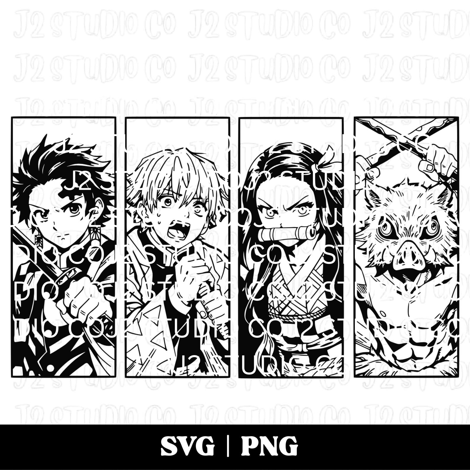 Demon Slayer PNG and SVG Files, Demon Slayer Anime Gift, Cricut Cut ...