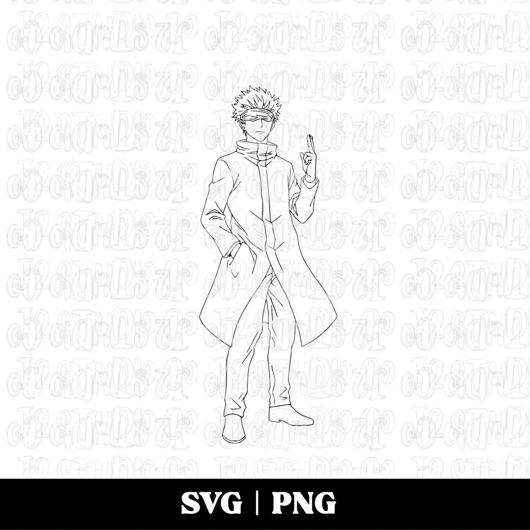 Jujutsu Kaisen Gojo Satoru SVG and PNG, Gojo Cut File Clipart - Etsy