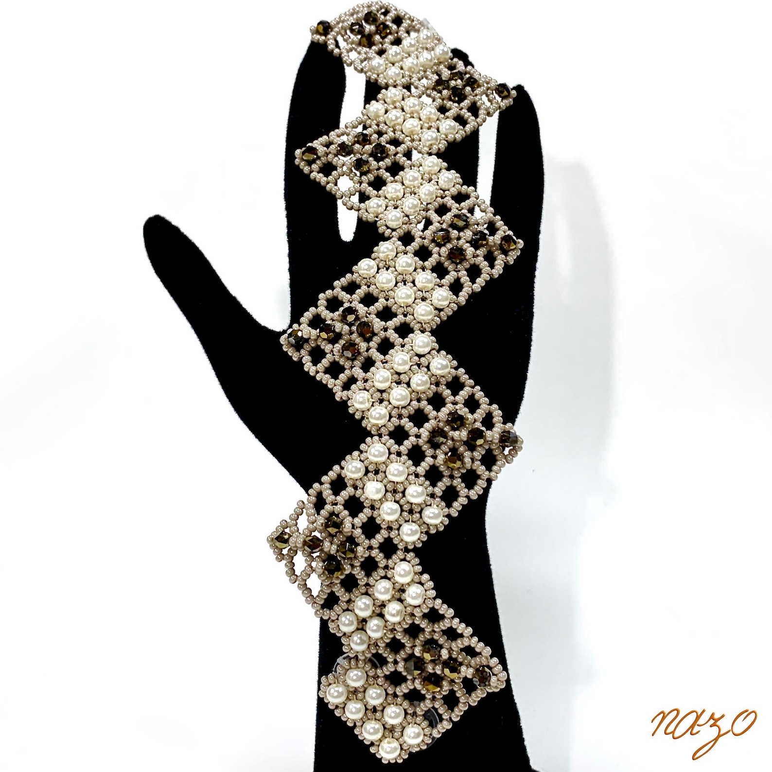 Spanish Lace Bracelet - Lace Bracelet - Beige Bracelet - Beadwoven Cuff ...