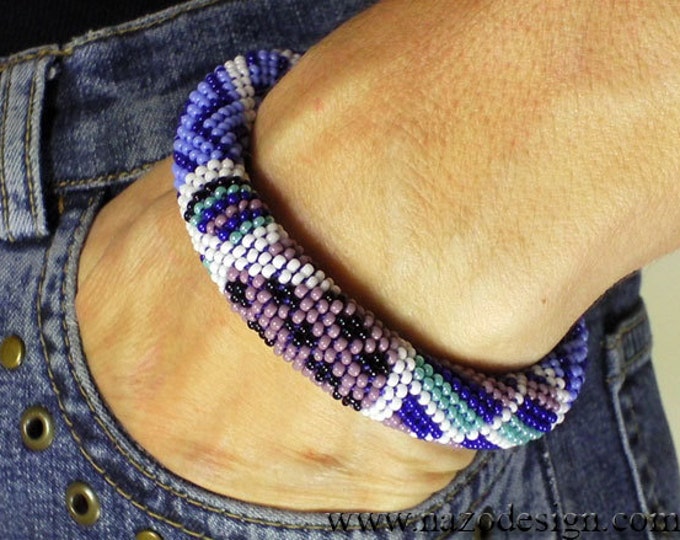 Beaded Bracelet Beaded Crochet Bracelet - Etsy