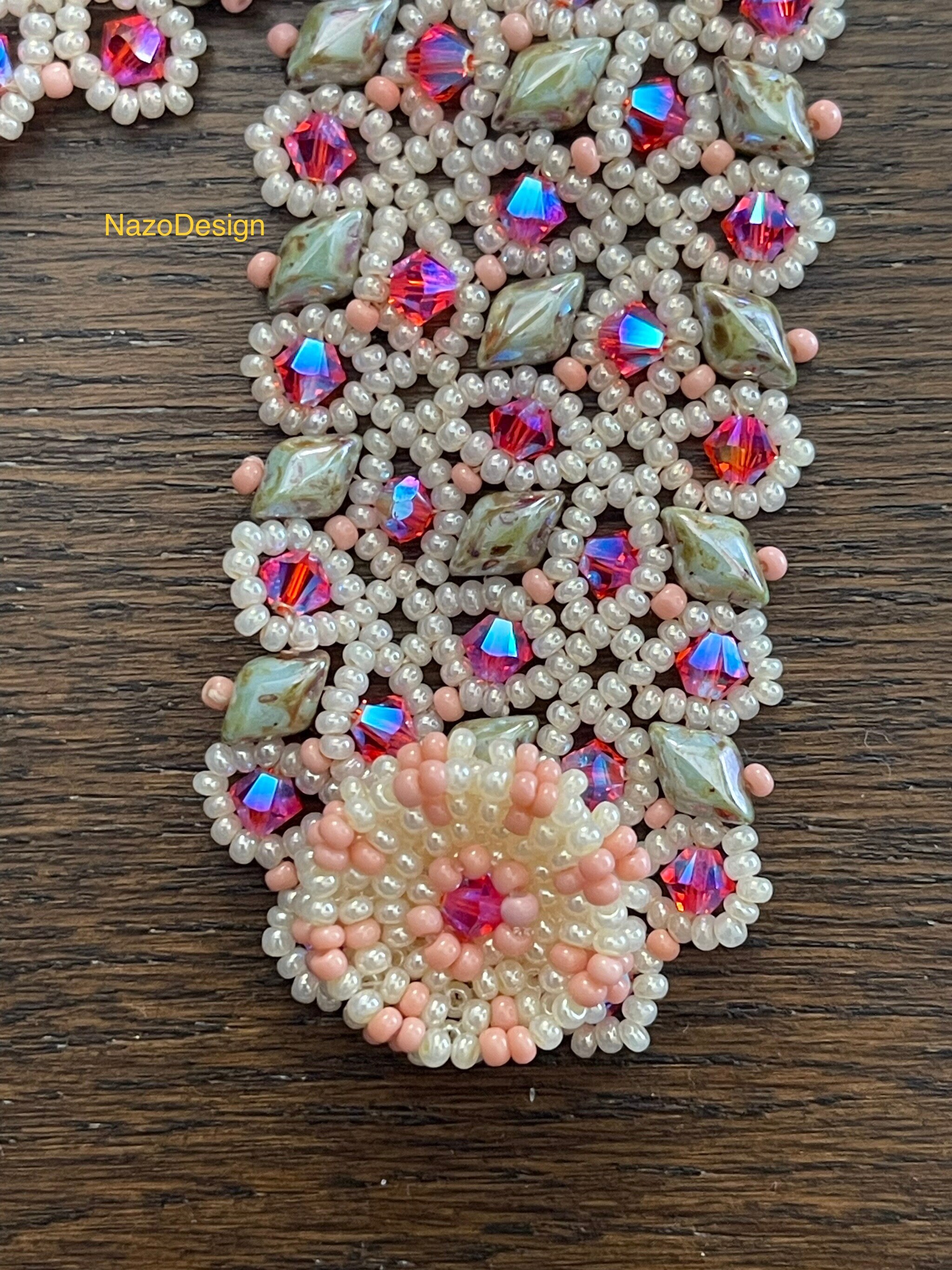 Beads Cuff Bracelets for Women \ Spanish Lace Bracelet / Valentine's ...