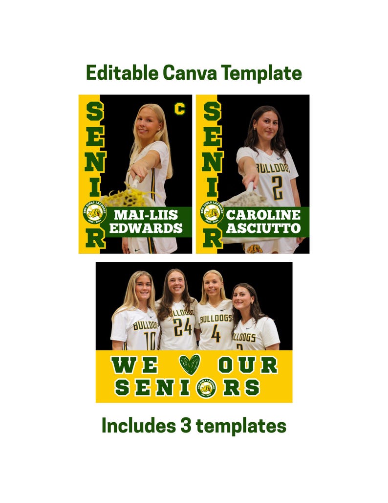 Senior Night Poster Canva Template - High School Sports Poster Digital ...