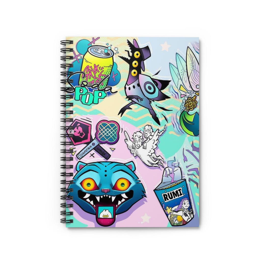 Kpop Demon Hunter Notebook, Rumi Anime Spiral Journal, Cyber Aesthetic ...