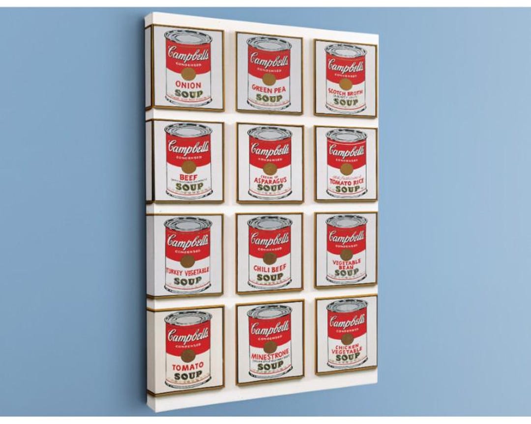 Complete Set of Campbell's Soup Cans by Andy Warhol Canvas Print ...