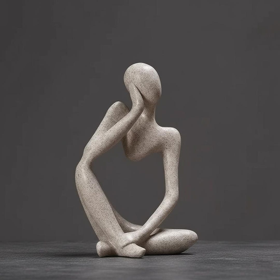 Modern Statue of Reflection and Meditation – Minimalist Abstract ...