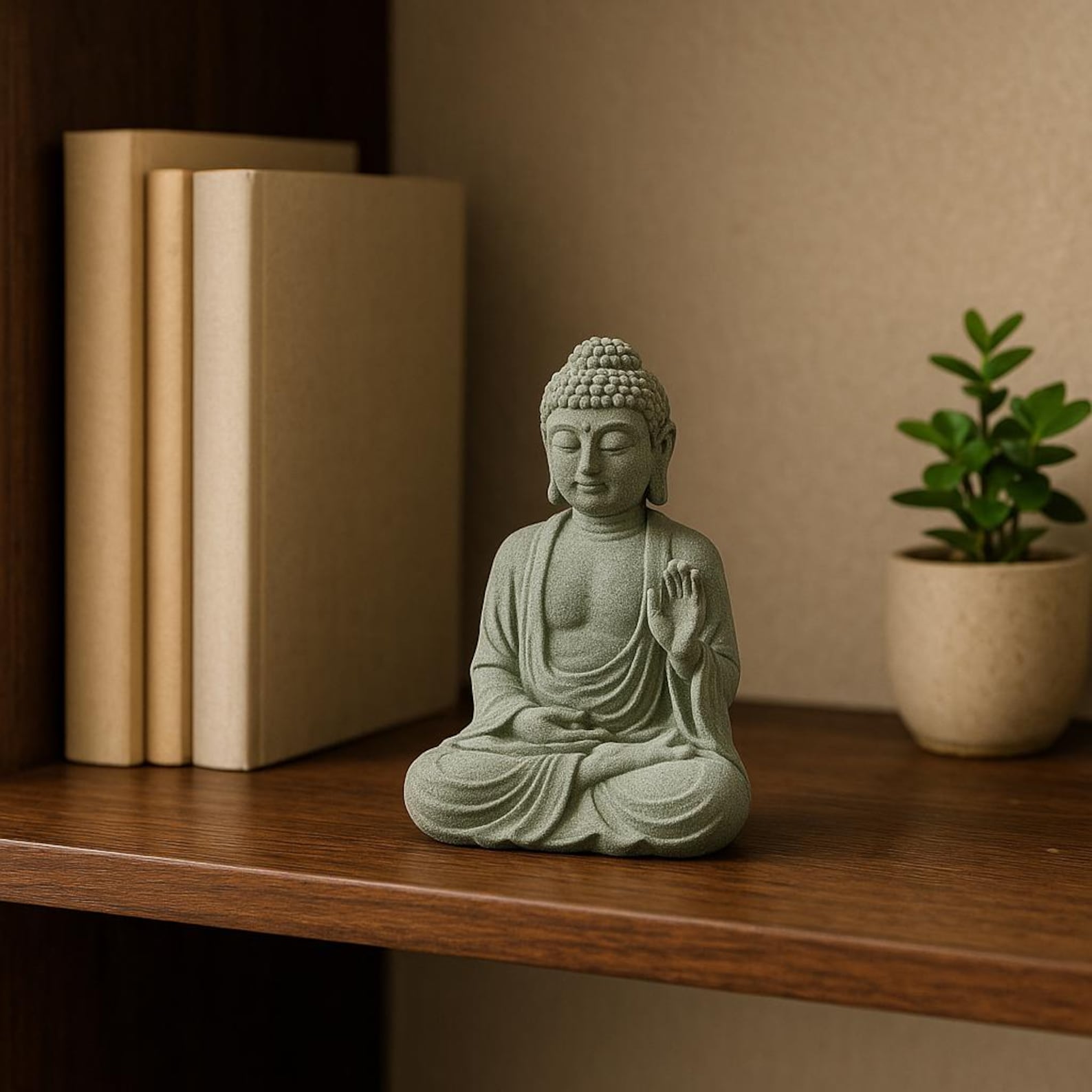 Mini Sandstone Buddha Statue: Zen Desk Decor, Meditation Gift - Etsy
