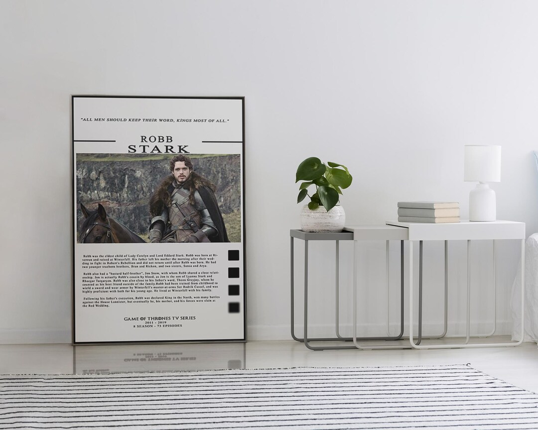 Robb Stark - Richard Madden - Game of Thrones - Robb Stark Poster ...