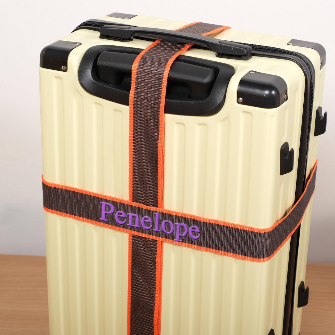 Personalized Embroidered Luggage Strap: 72-inch Polypropylene Travel ...