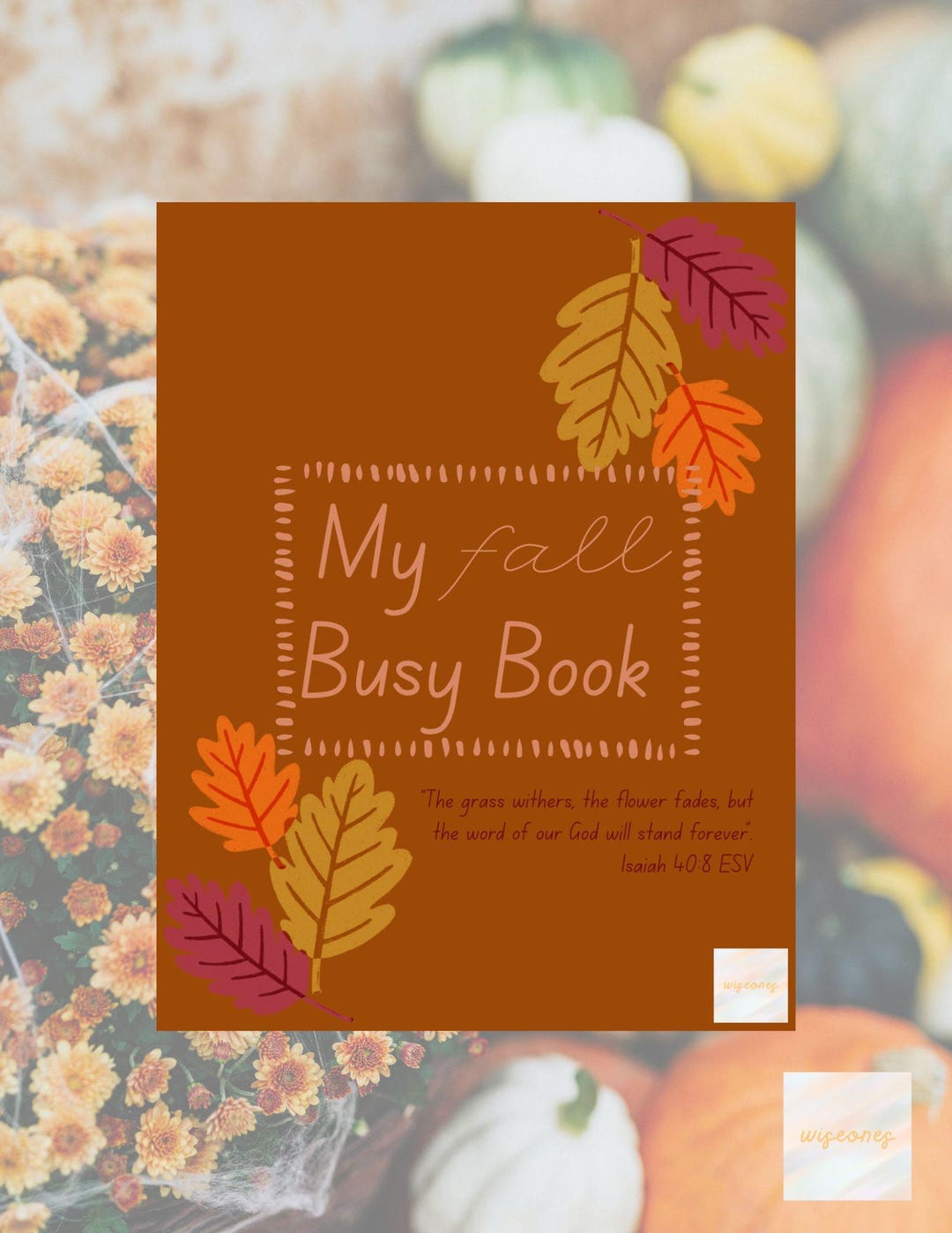 Fall Busy Book for Kids – Christian Learning (printable) - Etsy