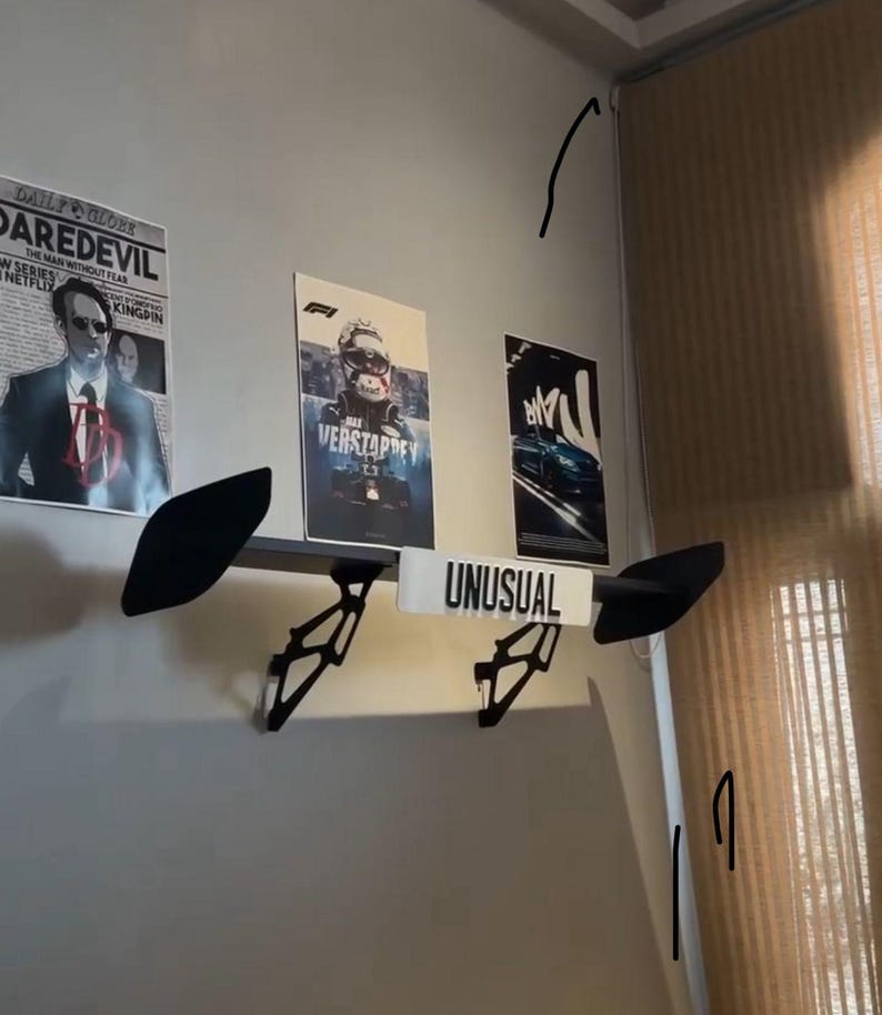 Aerodynamic Racing Wall Shelf – Spoiler Style Car Shelf for Garage ...