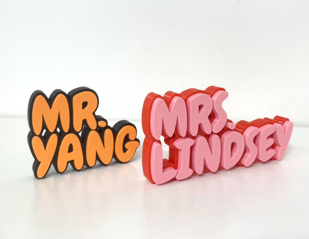 Custom Cartoon Name Plate - Etsy UK