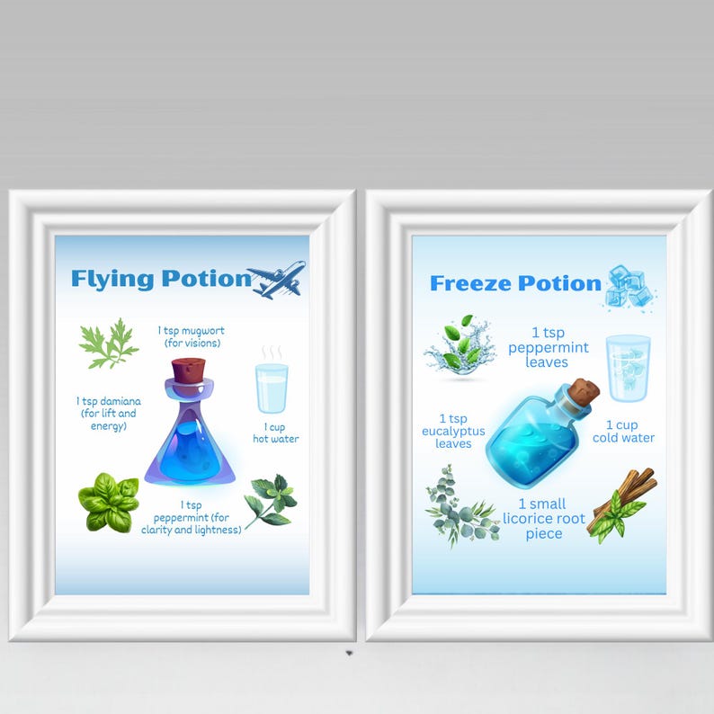 Magic Potion Recipe Cards Printable | Mud Kitchen Recipes | Outdoor ...