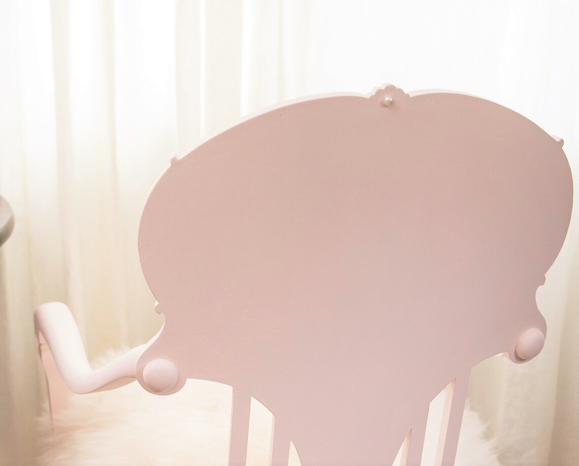 Pink Vintage Chair With Sheepskin-sold - Etsy