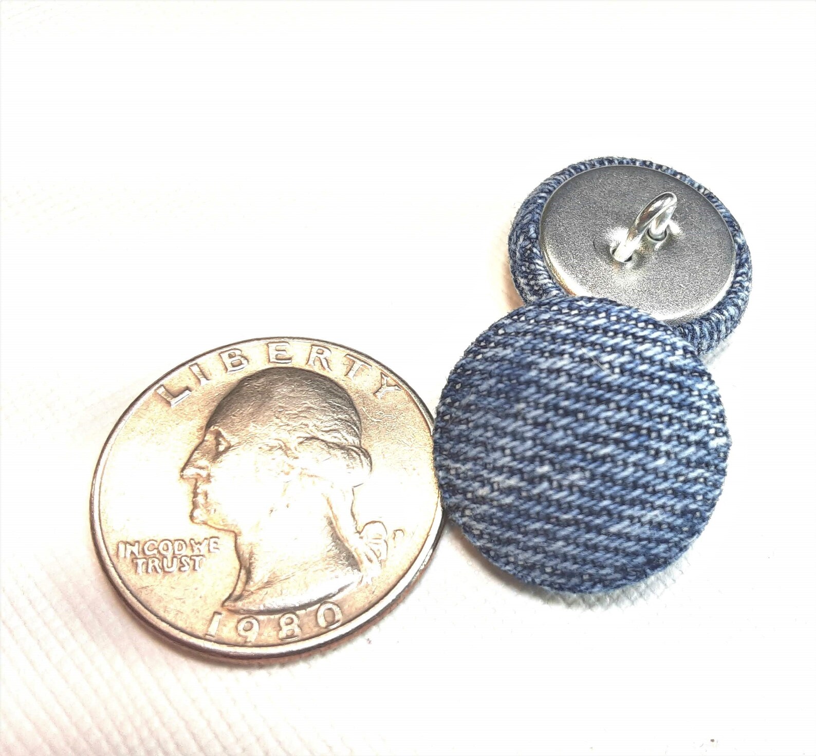 Medium Denim Buttons With Shank - Etsy