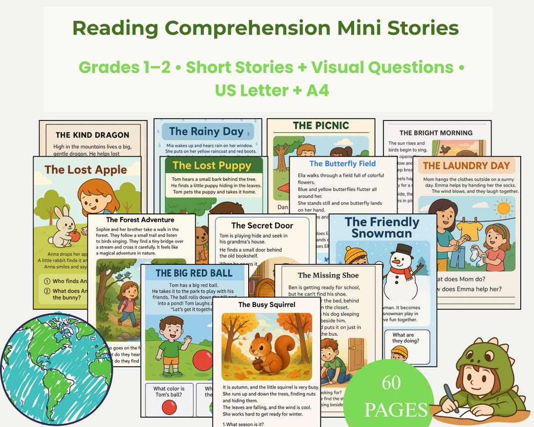Reading Comprehension Worksheets: Professions, Beginner Readers (PDF ...