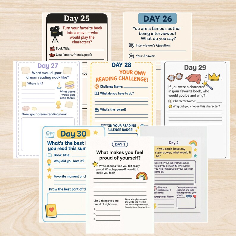 Kids' Daily Writing Prompts: Writing Journal Exercises (digital PDF A4 ...