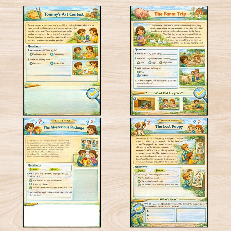 Reading Comprehension Worksheets, Stories With Questions, Reading ...
