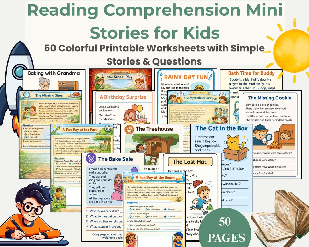Reading Comprehension Worksheets, Stories With Questions, Reading ...