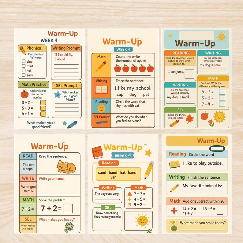 Primary Skills Learning Bundle | 91 Pages of Worksheets for Reading ...