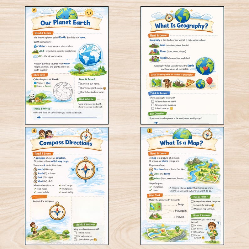 Countries of the World Geography Worksheet Pack: Homeschool Printable ...