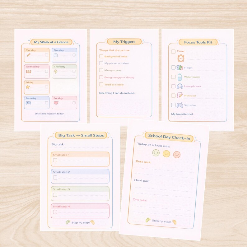 ADHD Kids Planner | Growth Mindset, Habits & Confidence (printable PDF ...