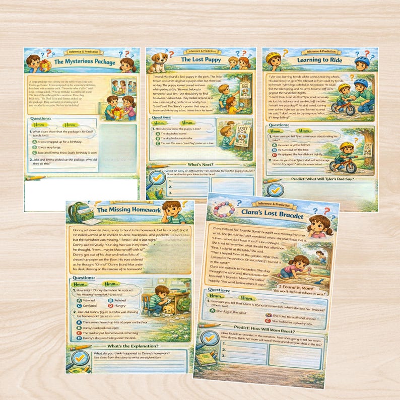 Reading Comprehension Mini Stories, WH Questions, Grades 1-3 (PDF ...