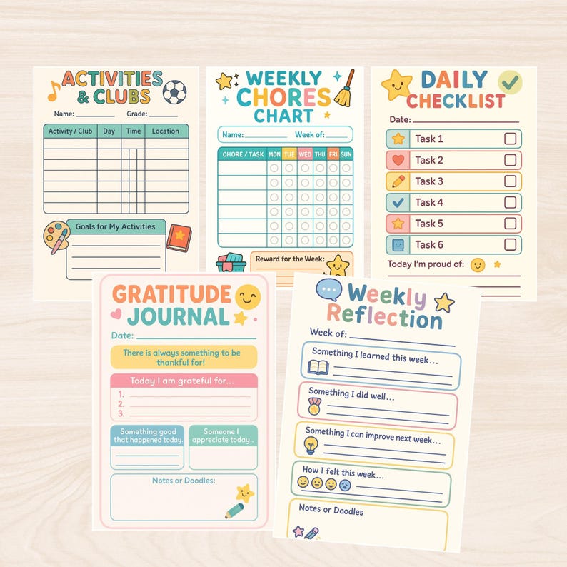 Editable Kids School Planner 2026 and Reading Comprehension Worksheets ...