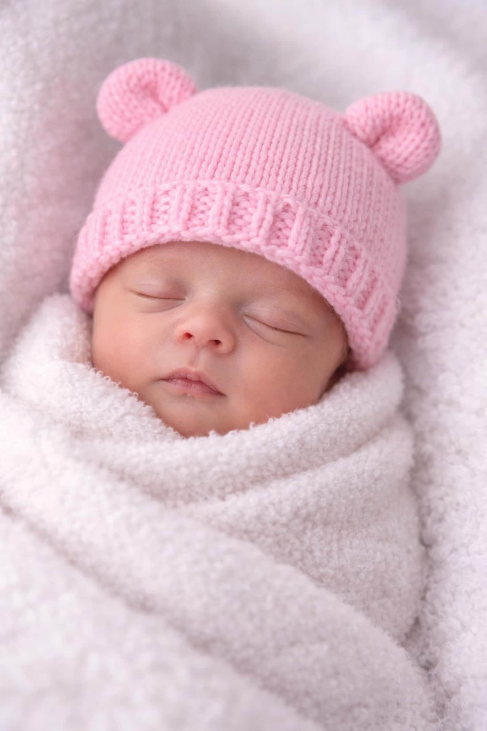 Preemie Bear Ear Hat Knitting Pattern – Beginner Baby Beanie PDF ...