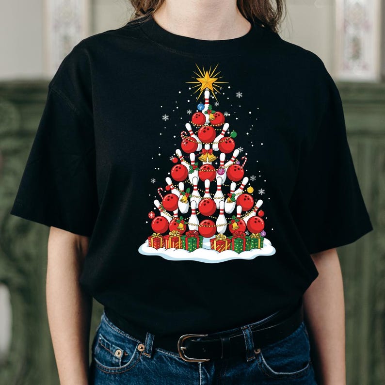 Christmas Bowling Tree PNG | Festive Holiday Design - Etsy
