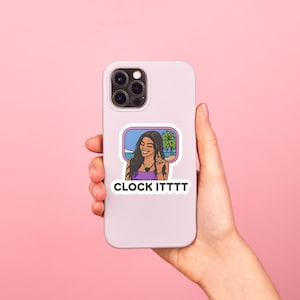 Clock It Sticker - Huda Clock It Love Island Sticker for Laptops, Water ...