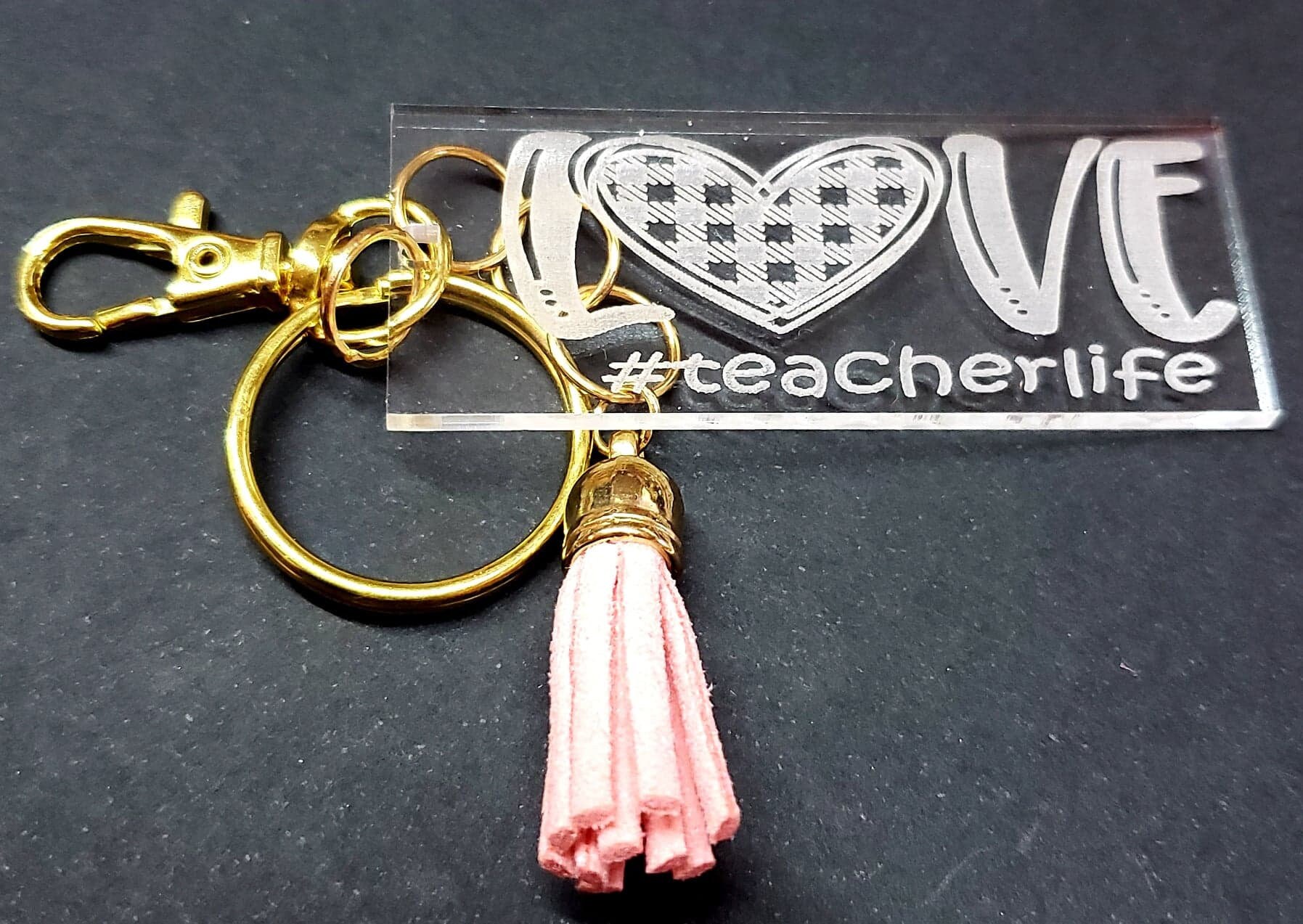 Personalized Keychain Laser Engraved on Acrylic with colored - Etsy.de