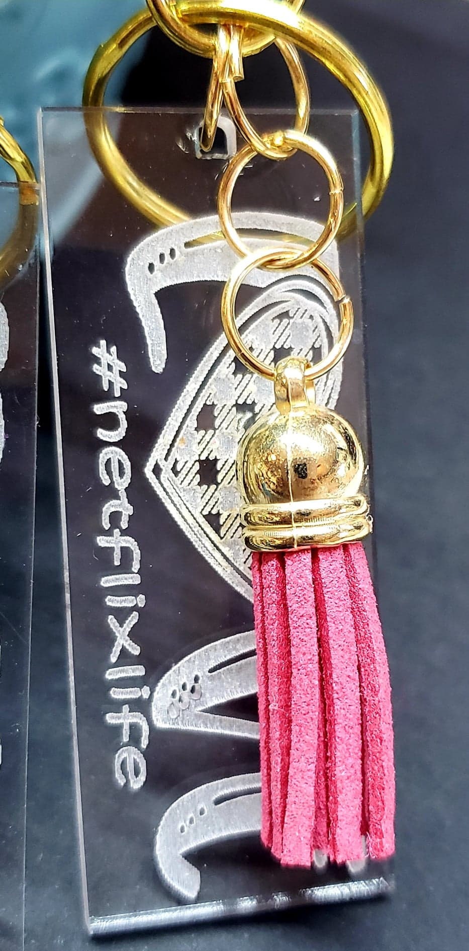 Personalized Keychain Laser Engraved on Acrylic with colored - Etsy.de