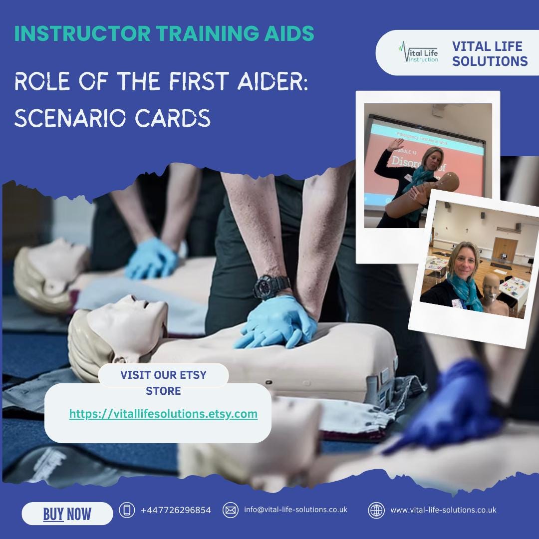 Visual "role of the First Aider" Scenario Discussion Cards (16 Images ...