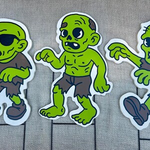Retro Zombie Halloween Yard Stakes - Mid Century Undead Lawn Decor ...