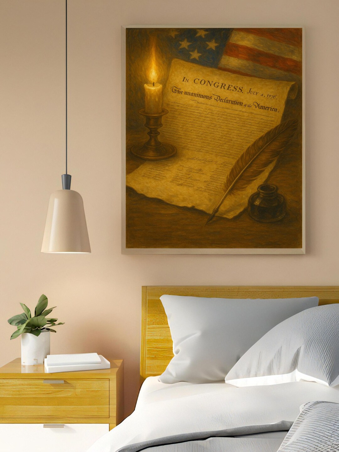 Vintage Declaration of Independence Art Print – Inspiring American ...