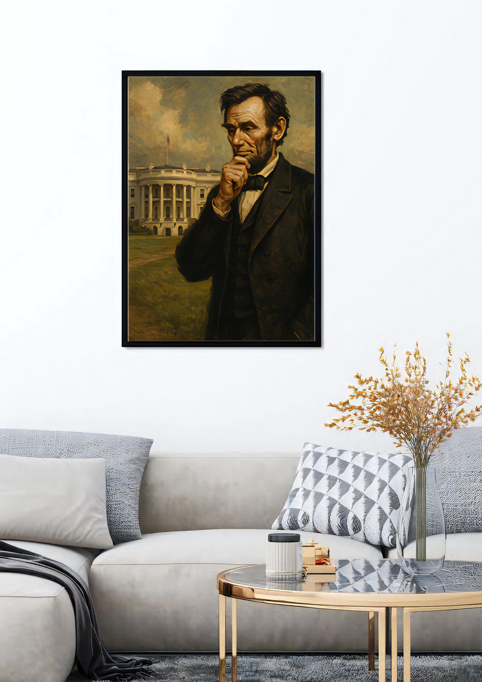 Abraham Lincoln Wall Art Print | Lincoln Portrait Painting ...
