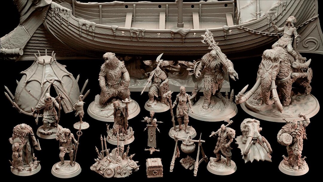 Resin Miniatures for Viking Ice Tribe Role-playing - Etsy